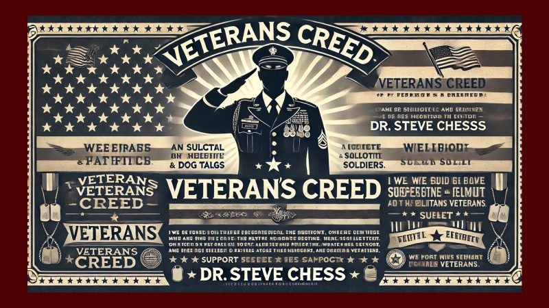 Veterans Creed: CHESS FOR CONGRESS - Steve Chess for Congress